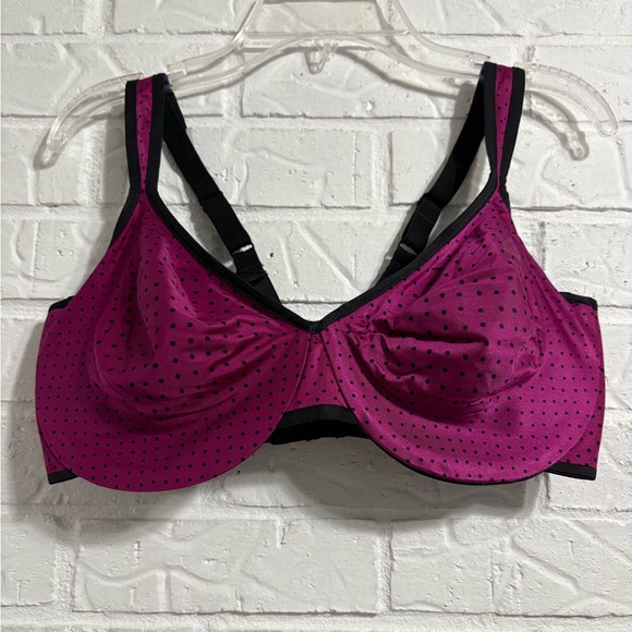 Olga | Intimates & Sleepwear | Olga Pink And Black Polka Dots ...